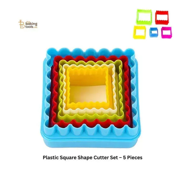 Plastic Square Shape Cutter Set – 5 Pieces