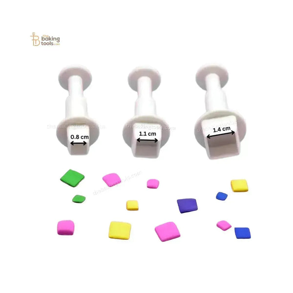 3 PCs Square Plunger Cutter Set – Small, Medium, Large
