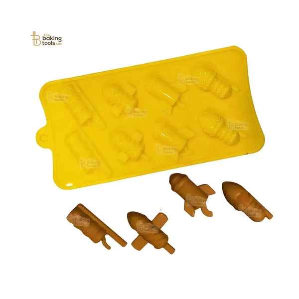 8 Cavity Diwali Rocket Shape Diwali Firecracker Silicone Chocolate Mou