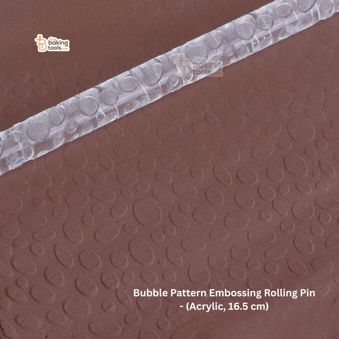 Bubble Pattern Embossing Rolling Pin - (Acrylic, 16.5 cm) - #A406