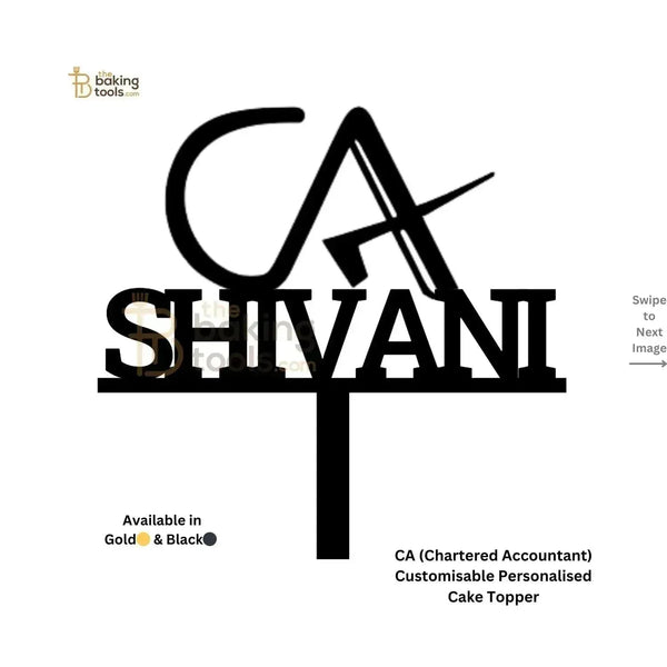 CA Name (Chartered Accountant) Customisable Personalised Cake Topper ...