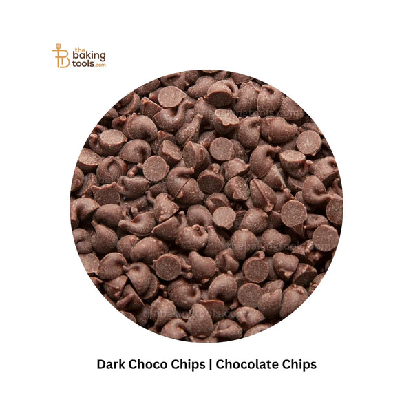 Premium Dark Choco Chips for Baking, Dipping & Decorating.