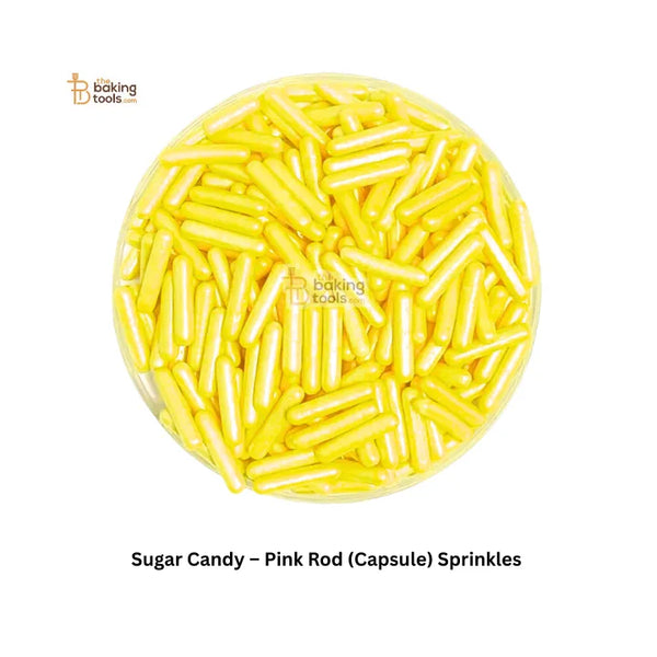 Sugar Candy – Yellow Rod (Capsule) Sprinkles | Edible Cake Decoration ...
