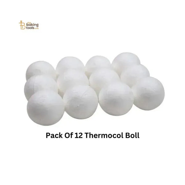 Customizable White Thermocol Ball | Cake & Craft Decoration -Pack Of 1