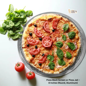 Pizza Mesh Screen Or Pizza Jali | 8 Inches (Round, Aluminum)