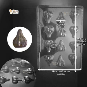 Plastic Modak Mold – 12 Cavity Small PVC Chocolate Maker