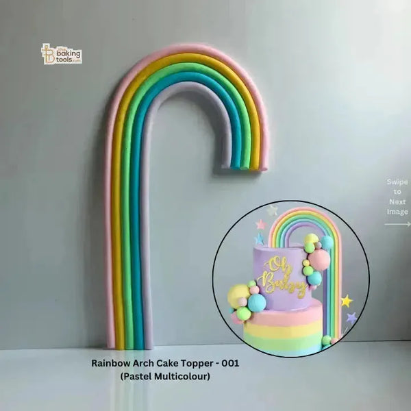 Rainbow Arch Cake Topper - 001 (Pastel Multicolour)