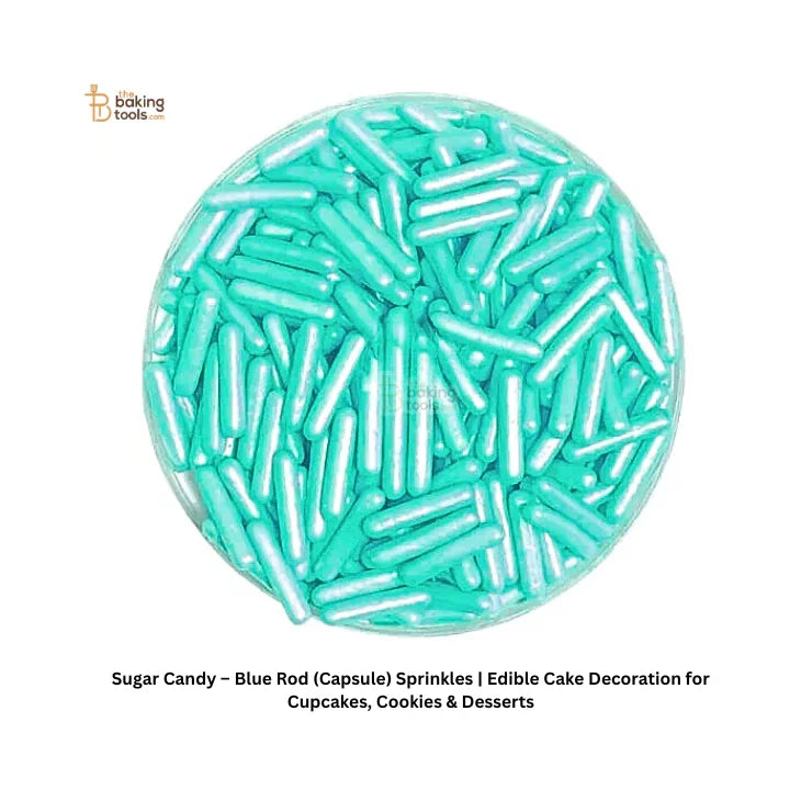Blue Rod Sugar Candy Sprinkles – Edible Cake Decoration