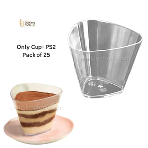 Triangular Acrylic Mousse Cup PS2 | Pack of 25 Dessert Cups