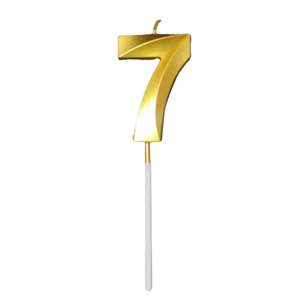 7 Seven Golden Number Candle