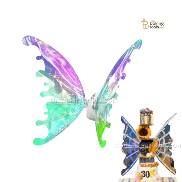 Electric Kinetic Butterfly Wings For Cake Topper
