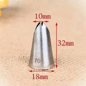 70 Small Icing Nozzles for Leaf & Ruffle Designs